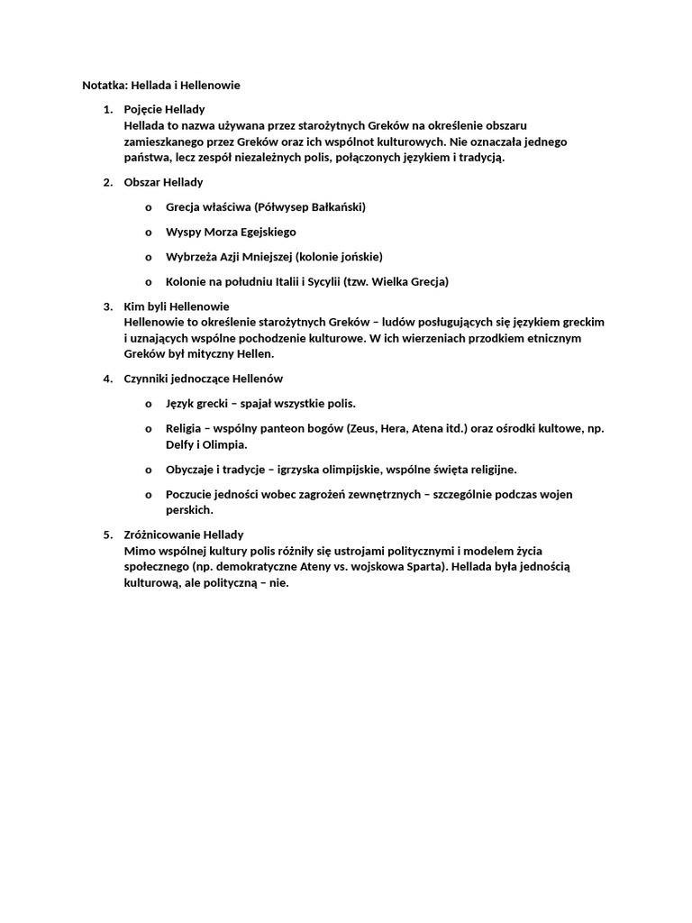 Hellada I Hellenowie | PDF