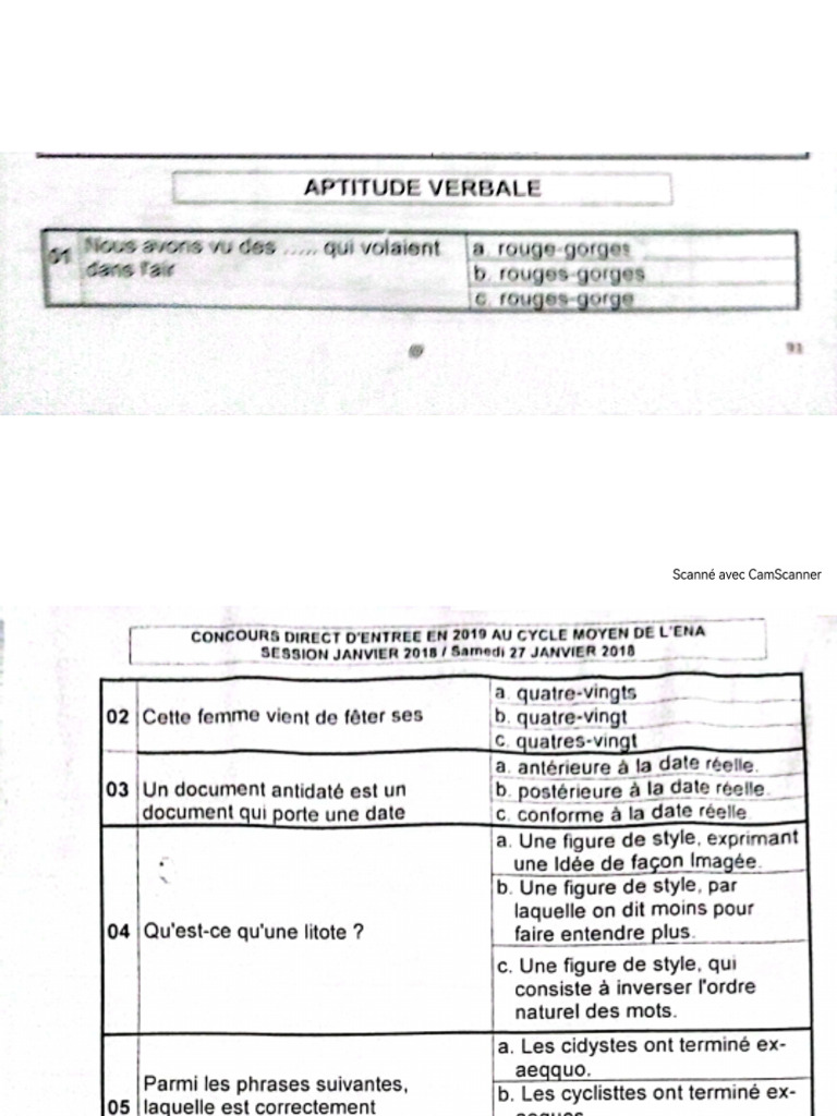 Ena Aptitude Verbale by Tehua | PDF