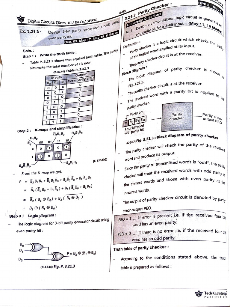 3-Bit Parity Generator and Checker Design | PDF | Electrical Circuits ...