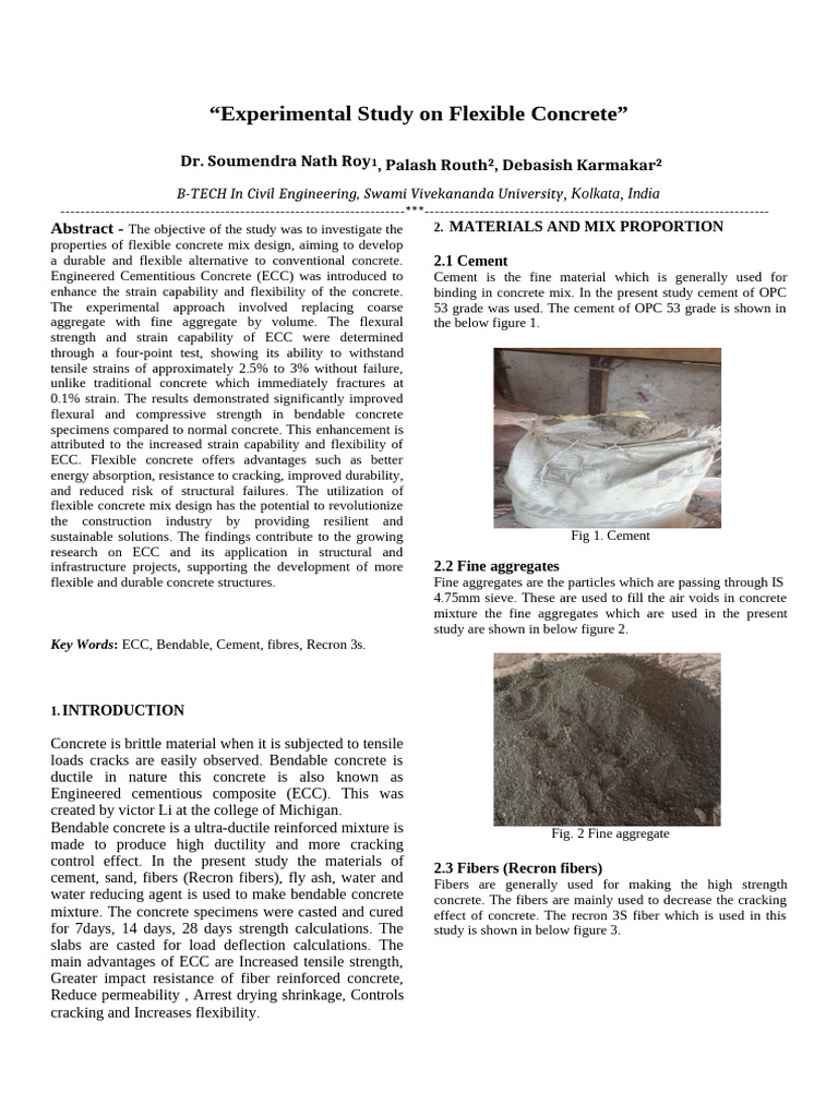 Bendable Concrete L.review | PDF | Concrete | Cement