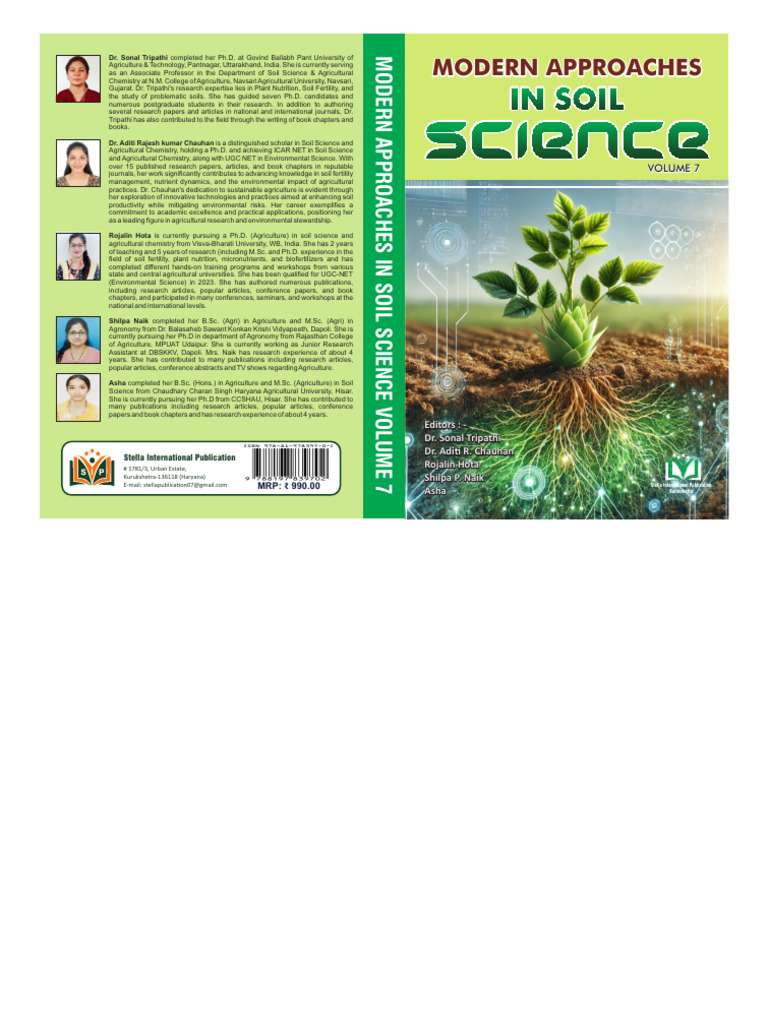 Modern Soil Science Advances Vol. 7 | PDF | Carbon Sequestration ...