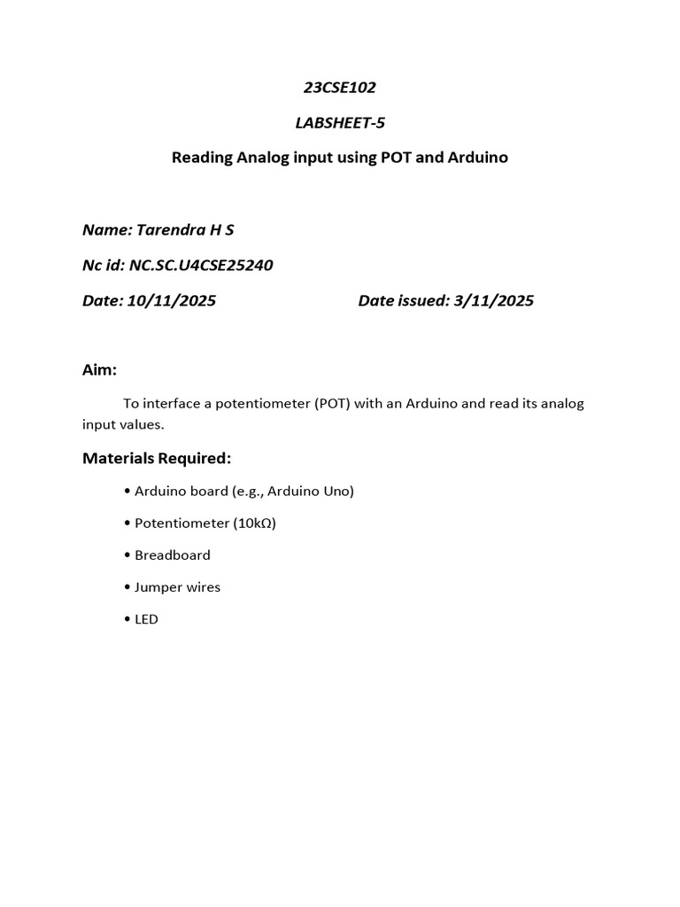 Labsheet 5 Hardwares | PDF