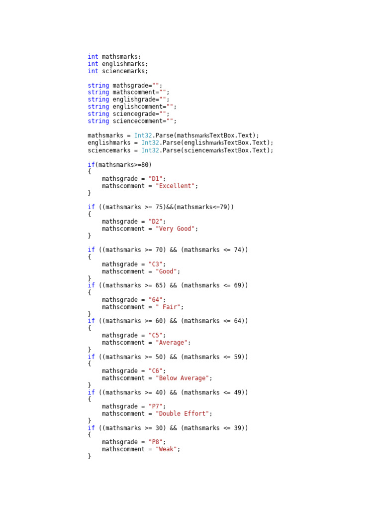 Exam Grading Application Code | PDF | Computer Programming | Software ...