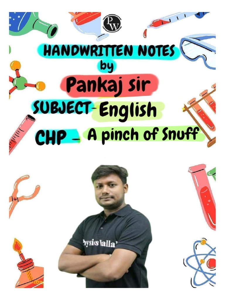 A Pinch of Snuff Handwritten Notes PDF - 251108 - 142316 | PDF