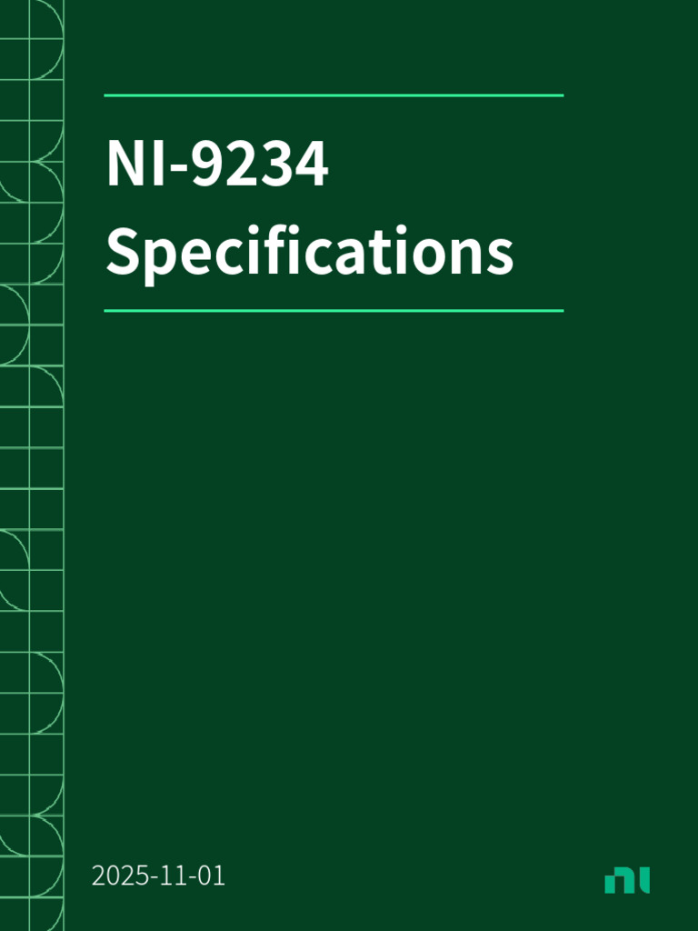 Ni 9234 - Specifications - Ni 9234 - Specifications - 2025 11 01 21 03 ...