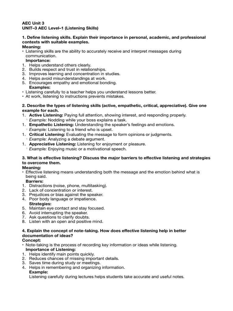 AEC Unit 3 | PDF | Empathy | Psychological Concepts