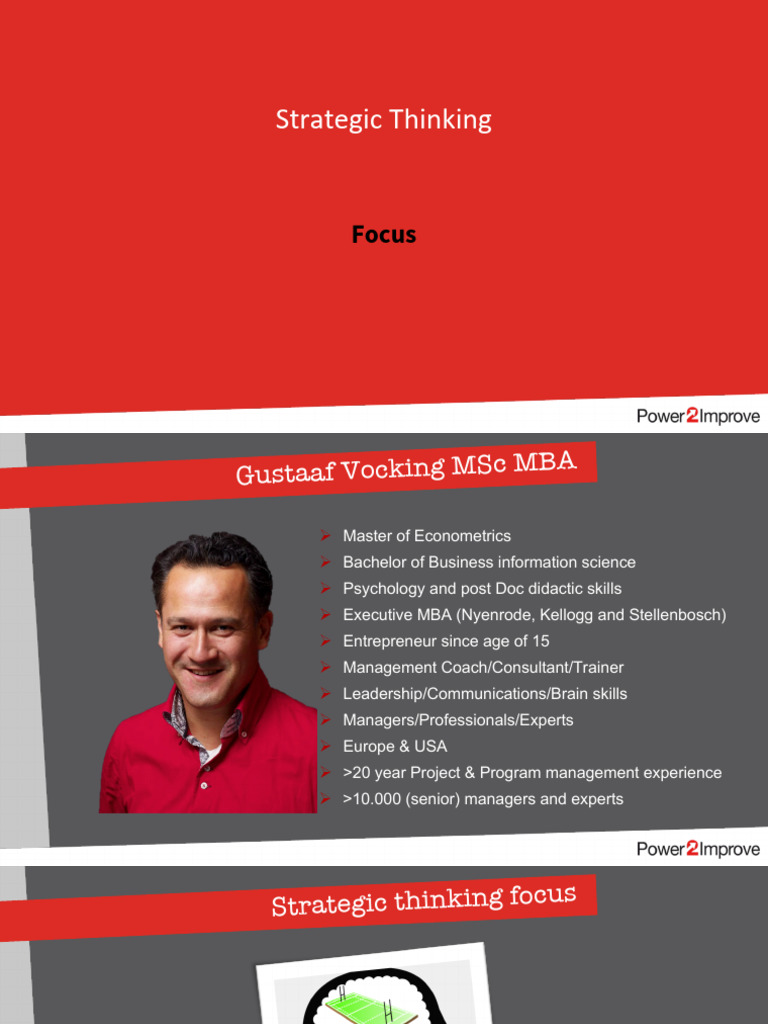 Strategic Thinking | PDF | Economies | Business