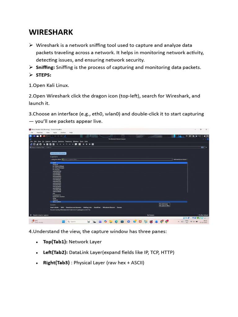 23311a6222 Wireshark Task 1 | PDF