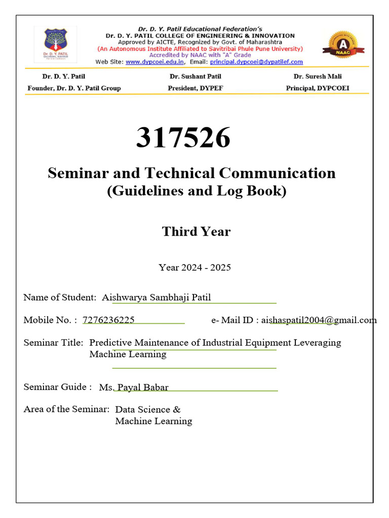 Sample Seminar Logbook | PDF | Engineering | Knowledge