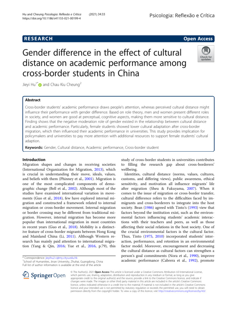 Gender and Academic Performance | PDF | Gender | Gender Studies