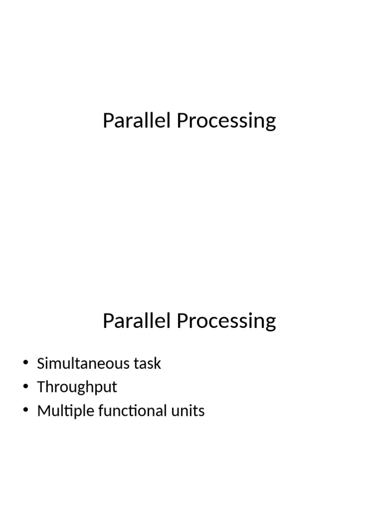 Parallel Processing | PDF