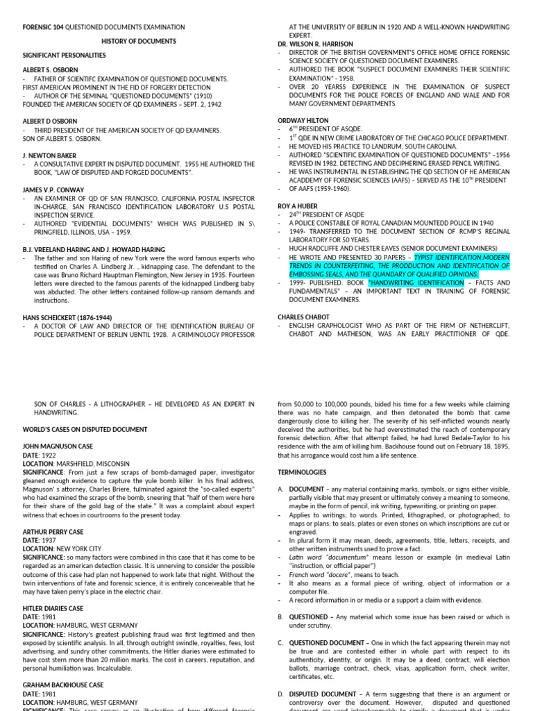 Forensic Examination of Questioned Documents | PDF | Pen | Ink