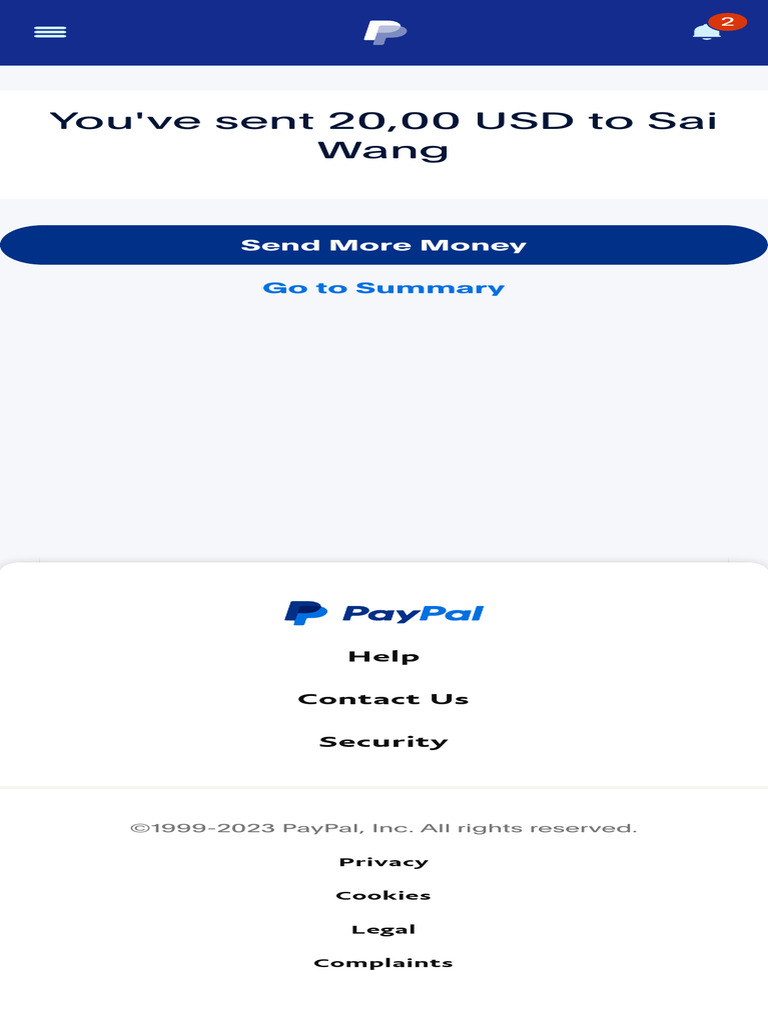 PayPal Send Money Success 2 | PDF