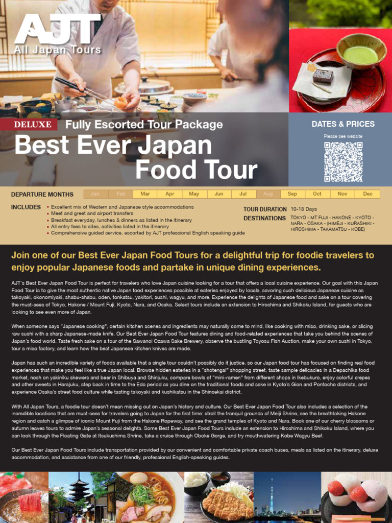 Ajt Japan-group-Tours Flyer Tourflyer46 | PDF | Japanese Cuisine | Kyoto