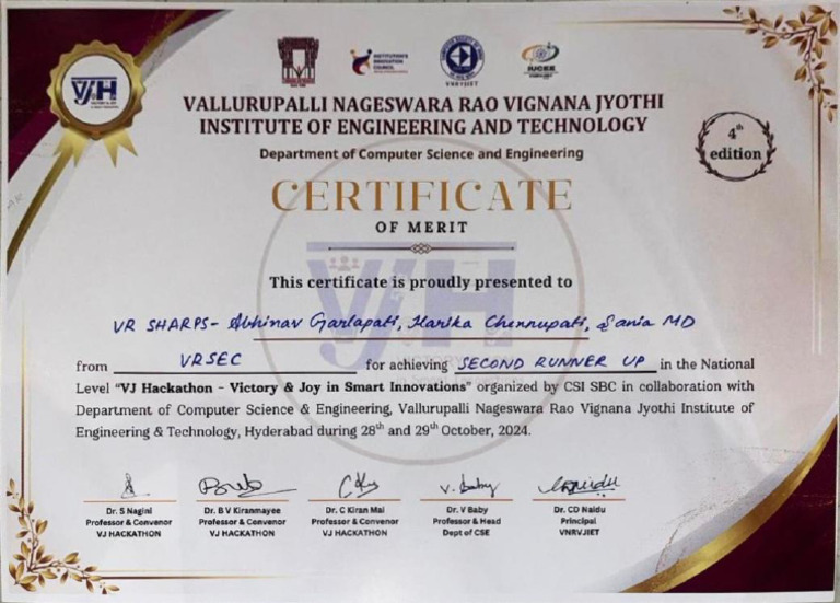 Hackathon Certificate | PDF