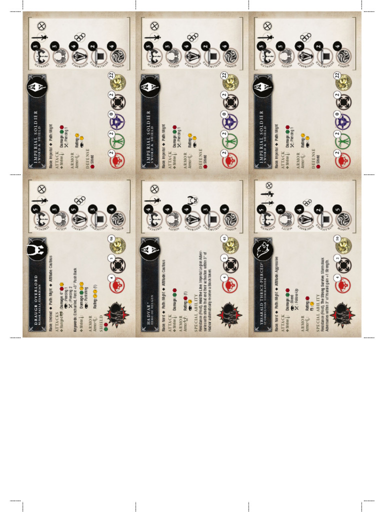 Elder Scrolls Call To Arms - Cards - Poker (Print & Play) | PDF | Military