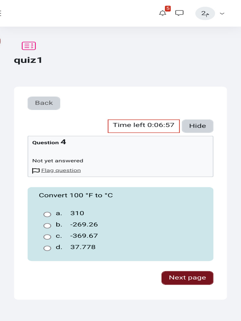 Quiz1 (Page 4 of 5) E-learning MEU | PDF
