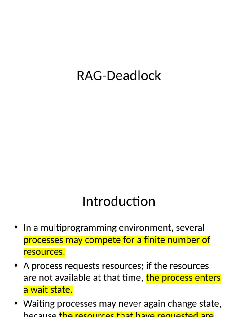 Resource Allocation Graph | PDF | Process (Computing) | Discrete ...