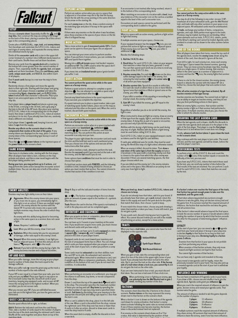 Game Actions and Setup Guide | PDF | Gaming | Tabletop Games