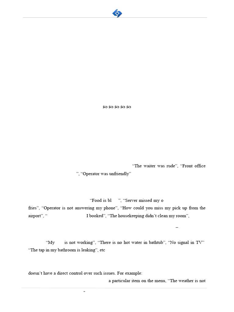 Handling Guest Complaints in Hospitality | PDF
