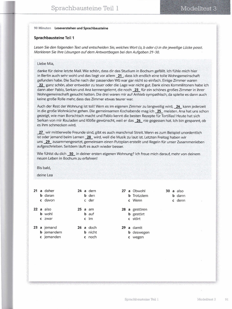 MT3 Sprachbausteine 1+2 | PDF