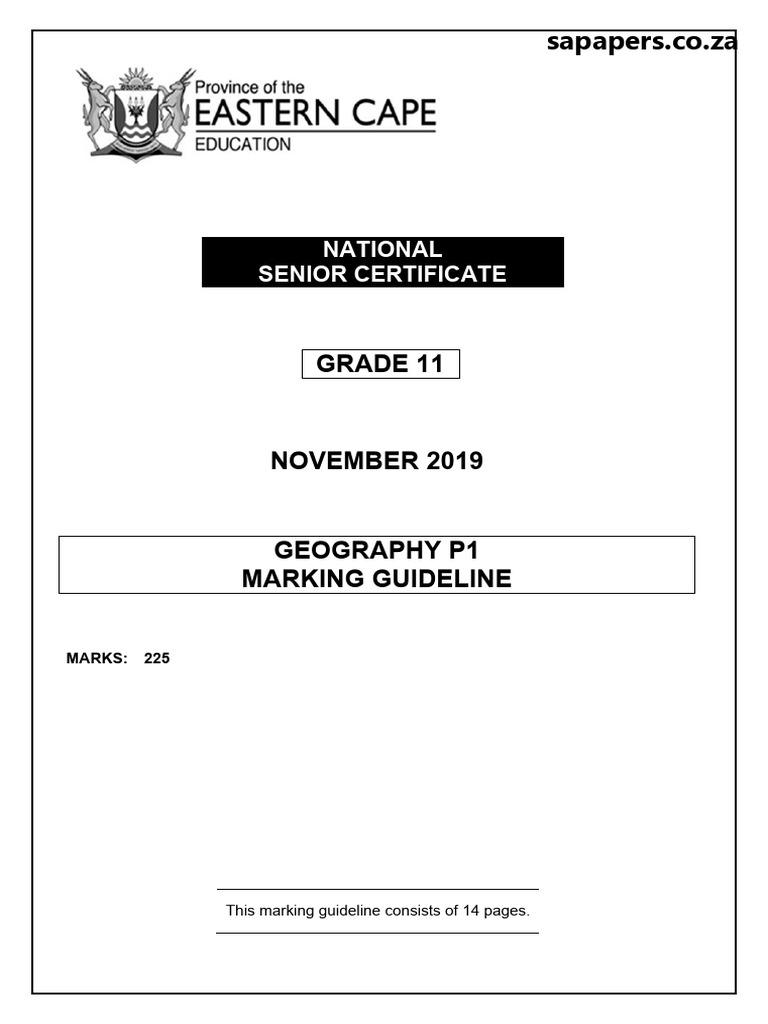 Grade 11 Geography P1 Marking Guide | PDF | Atmospheric Circulation ...