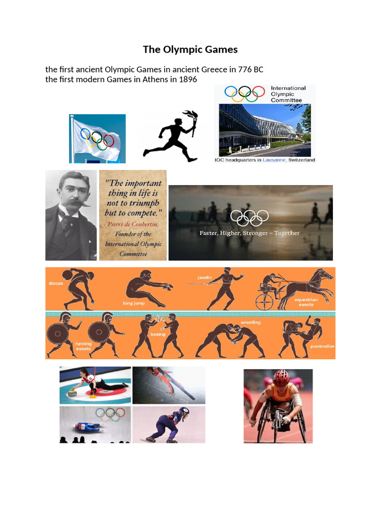 The Olympic Games in Pictures | PDF