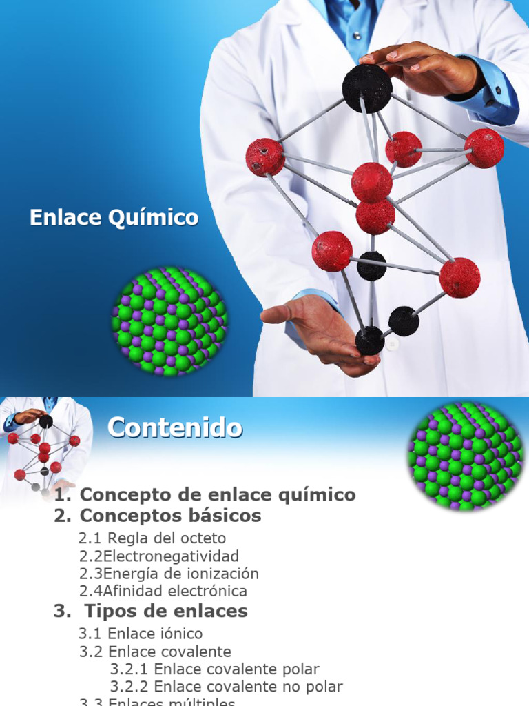 Tipos y propiedades del enlace químico | PDF | Enlace químico | Enlace ...
