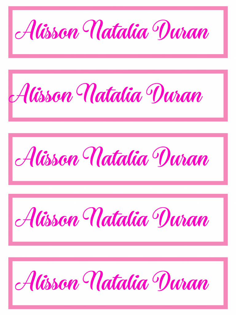 Plain Pink Notebook Labels Template - 20251009 - 005057 - 0000 | PDF