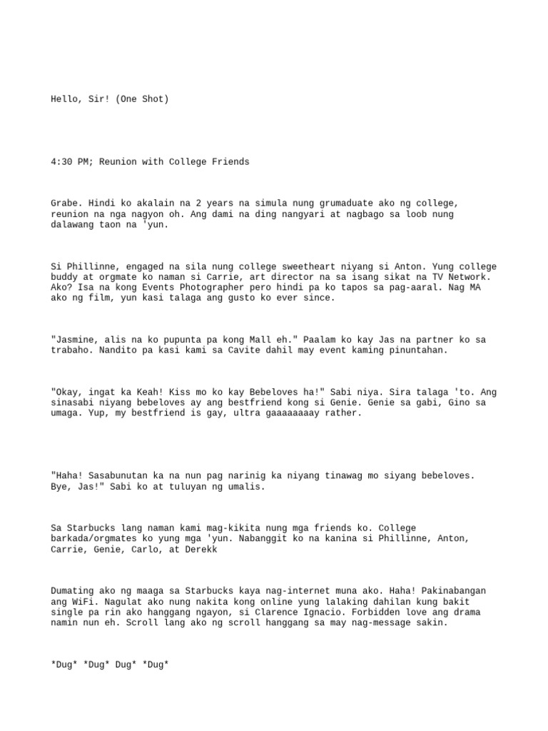 Hello Sir (OS) | PDF