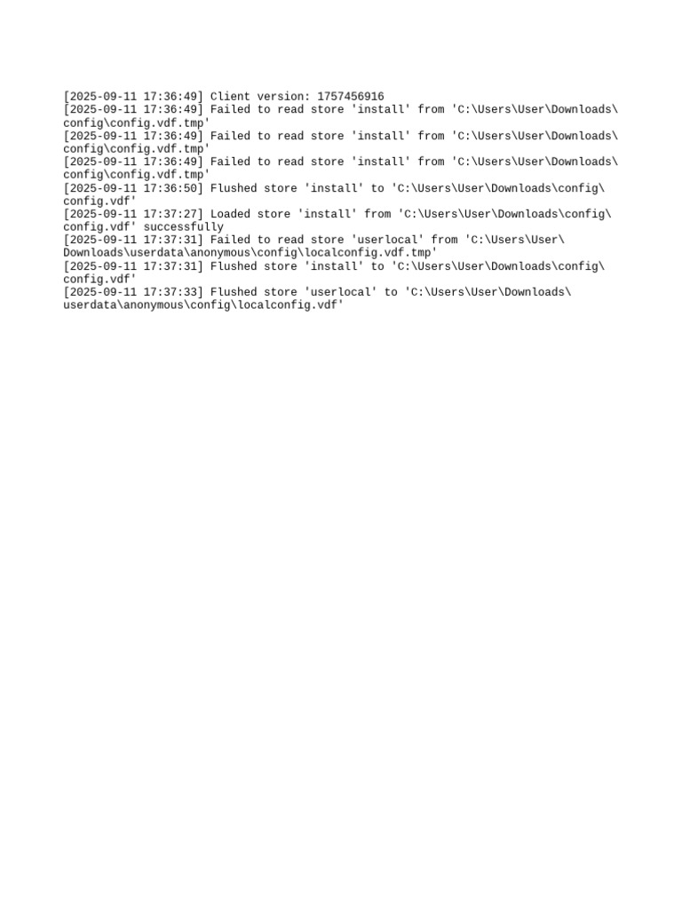 Configstore Log | PDF