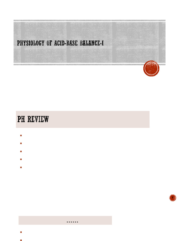 Acid Base Balance | PDF | Physiology