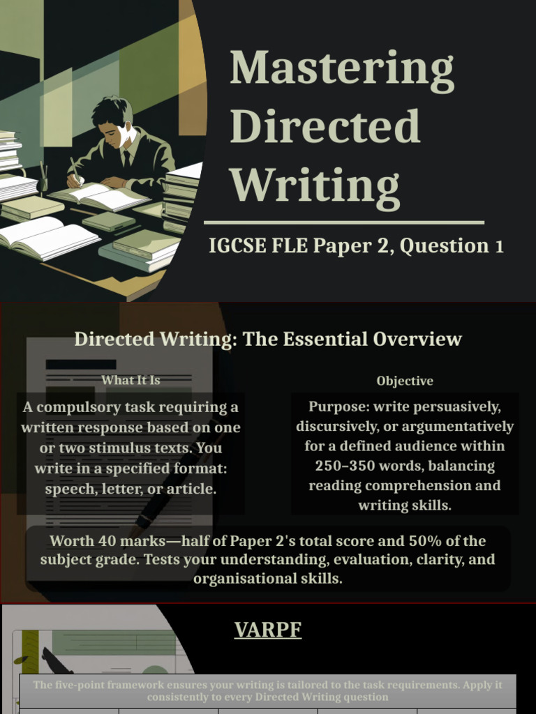 IGCSE Directed Writing Mastery Guide | PDF | Critical Thinking ...