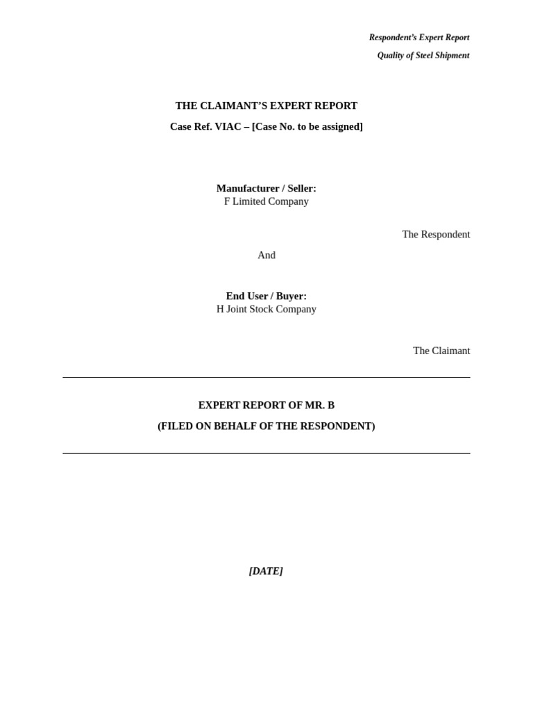 Respondent - Expert Report | PDF | Warehouse