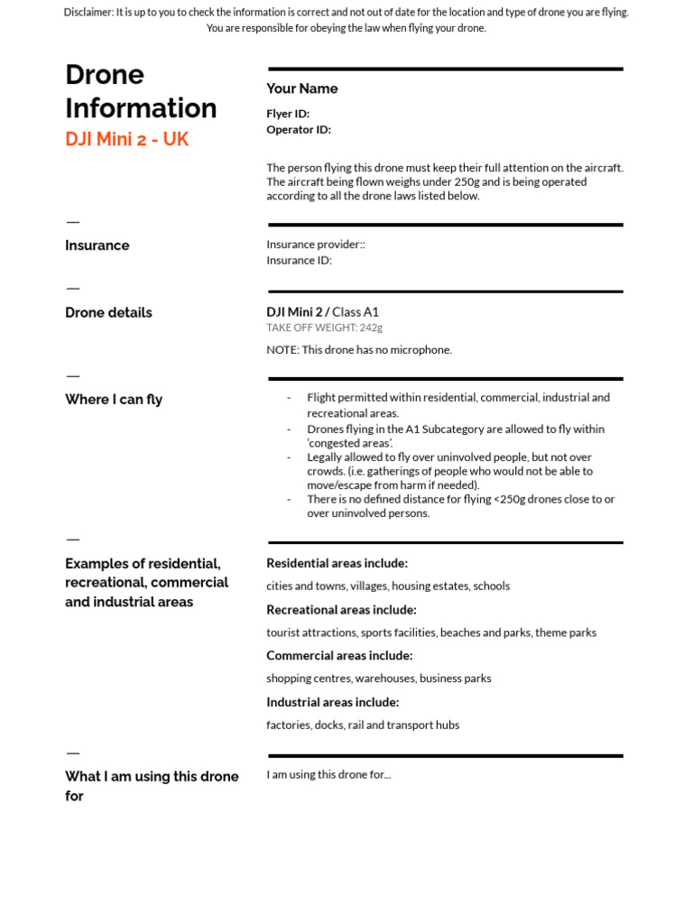 Drone Information - DJI Mini 2 - UK | PDF | Transport | Aeronautics