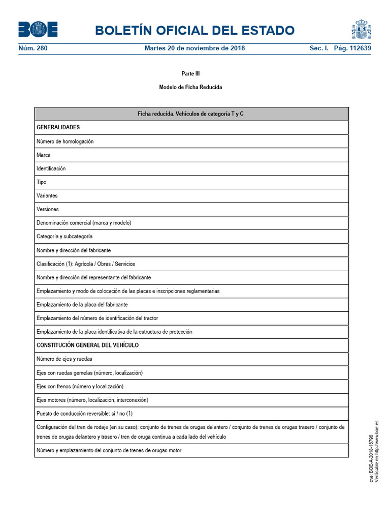 Ficha Reducida Vehículos T y C | PDF | Eje | Inyección de combustible