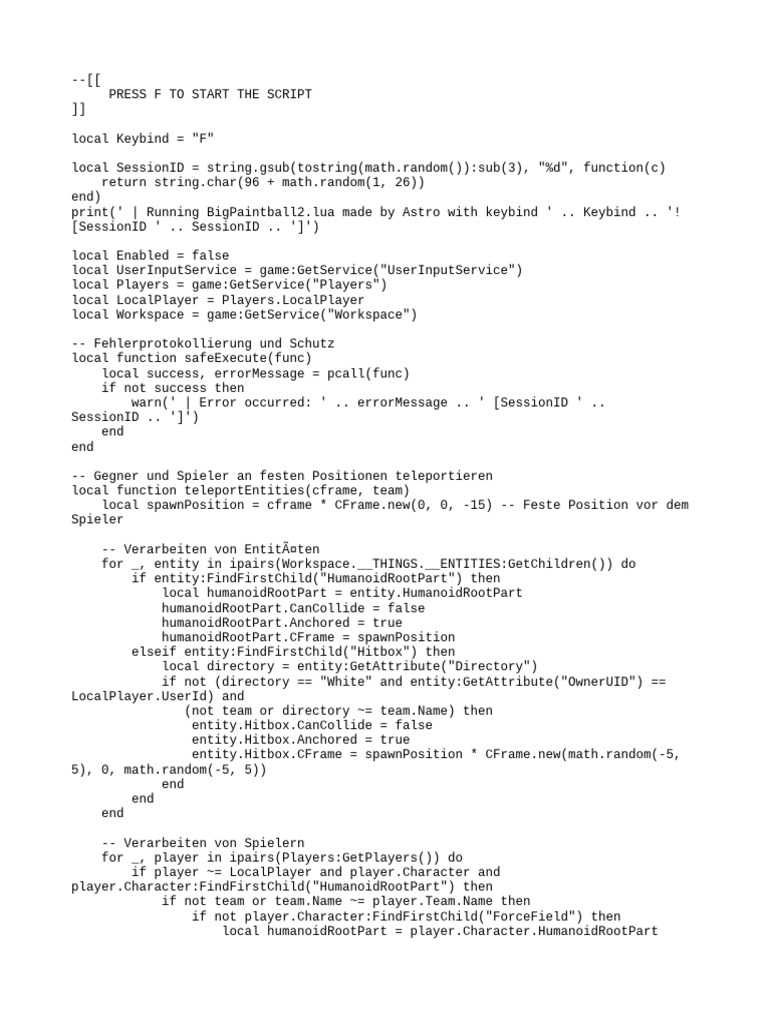 Paintball 2 script | PDF