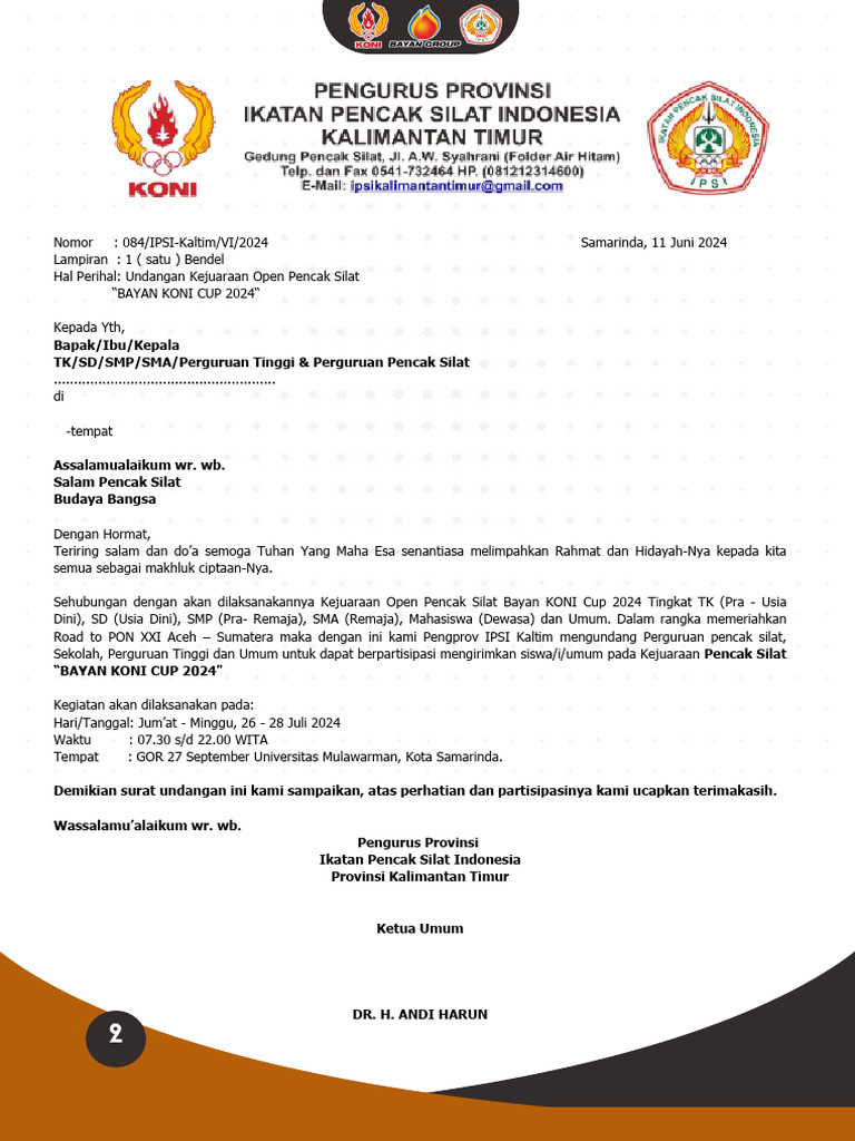 Bayan Koni Cup 2024 | PDF