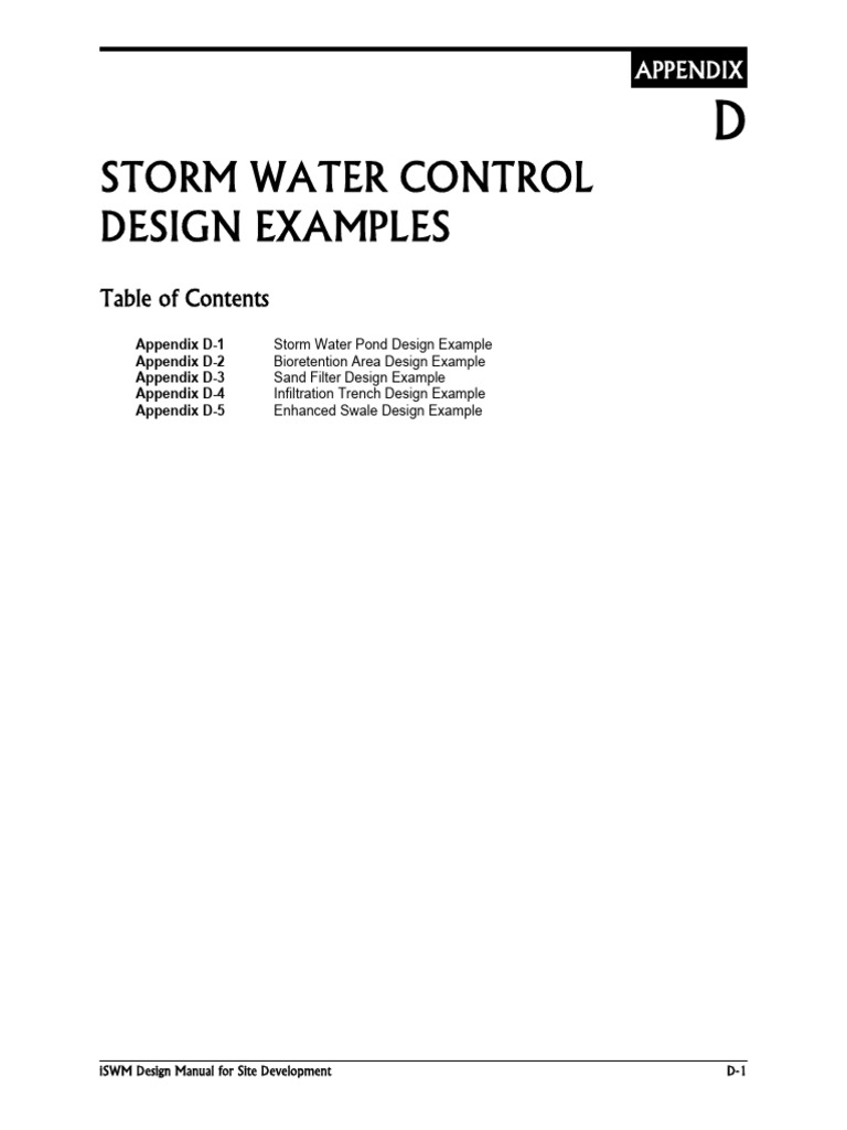 Appendix D Stormwater Control Design Examples - 201304181612111090 ...