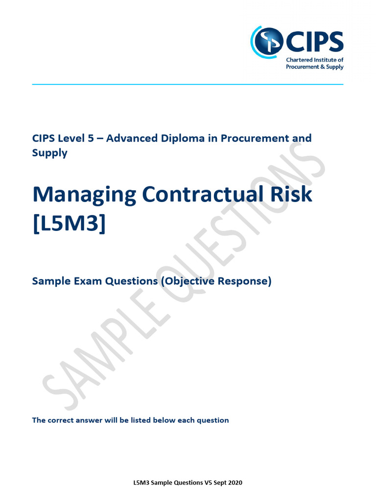 Cips L5M3 - 230920 - 110044 | PDF | Breach Of Contract | Procurement