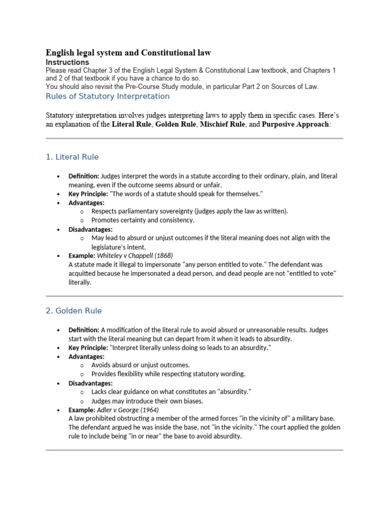English Legal System | PDF | Precedent | Constitution Of The United Kingdom