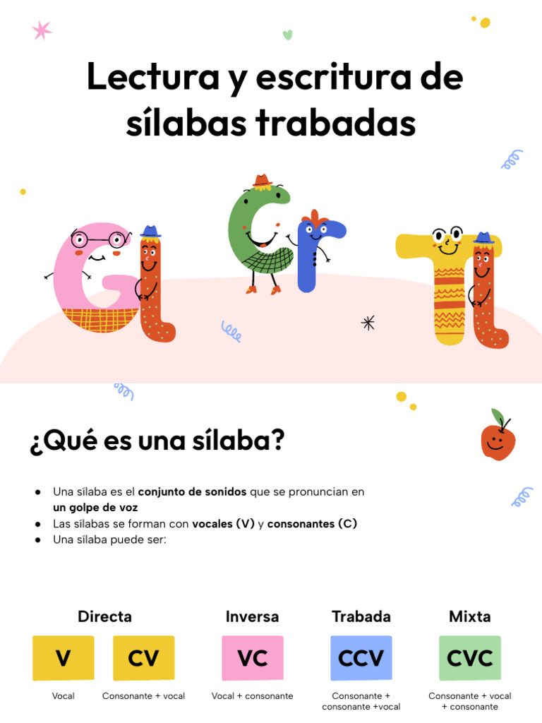 Las Sílabas Trabadas | PDF | Fonética