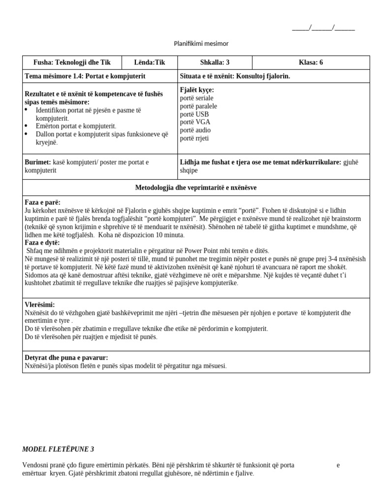 1.4. Portat e Kompjuterit Java 4 | PDF