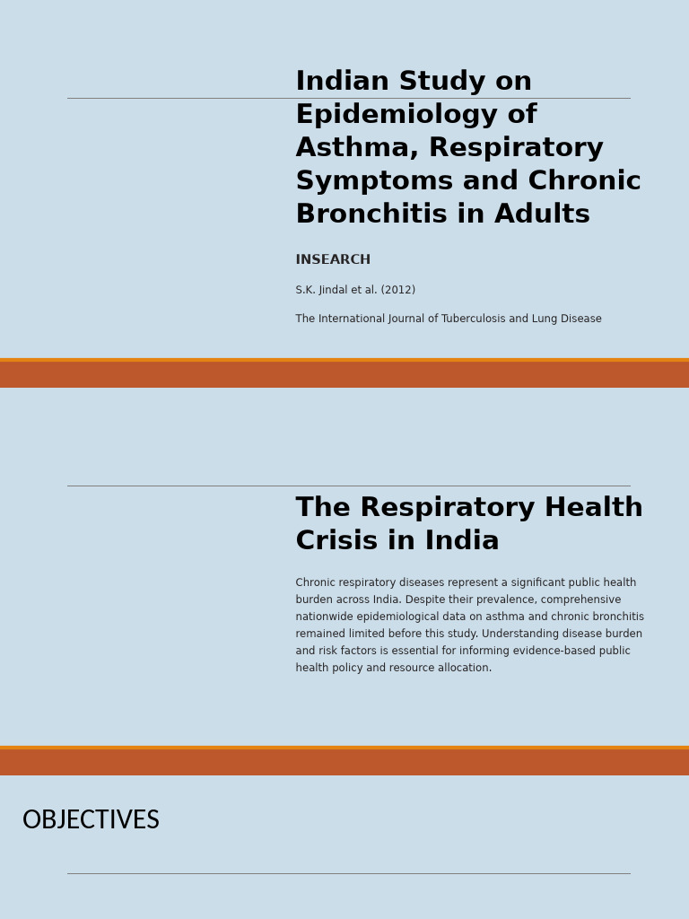 Indian Study On Epidemiology of Asthma Respiratory Symptoms and Chronic ...