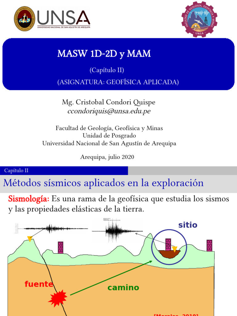 CAPÍTULO - II - MASW - 1D - 2D - MAM Geofisica Aplicada | PDF | Olas | Sismología