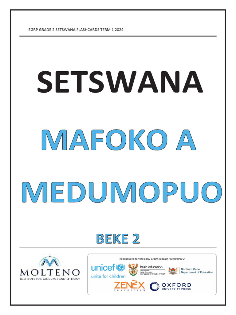 Grade 2 Setswana Flashcards 2024 | PDF