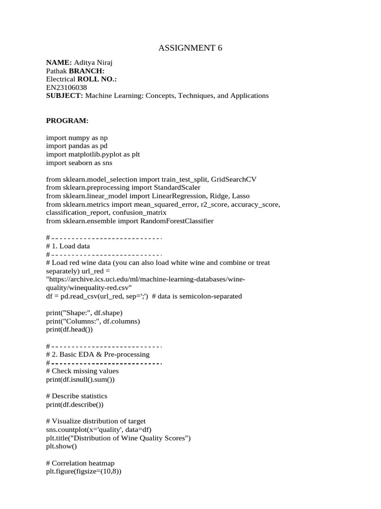Assignment 6 (1) | PDF | Acid | Applied Mathematics
