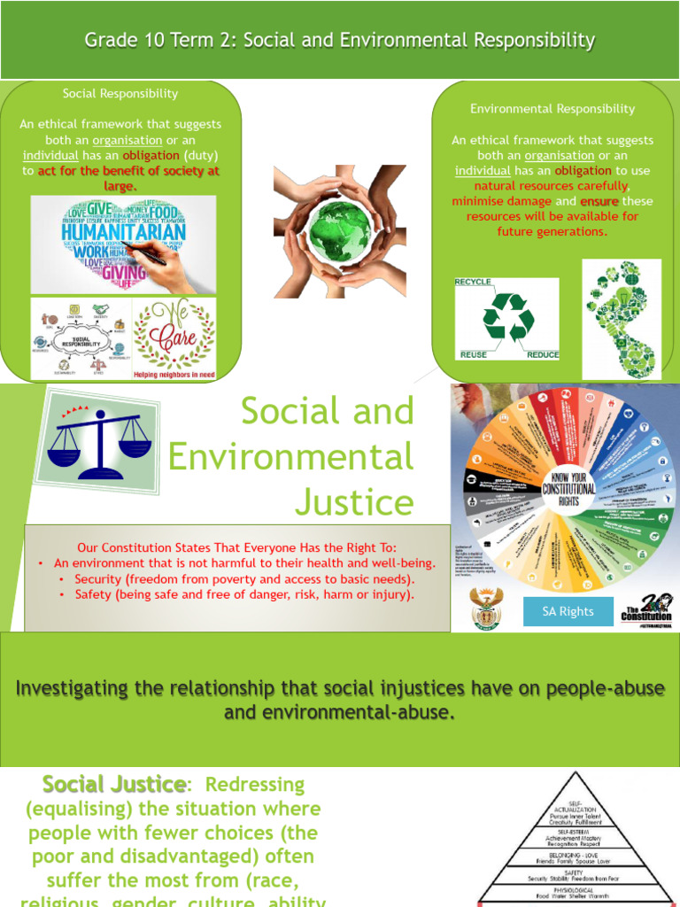 GR 10 Social & Environmental Responsibility Term 2 2022 (1) . | PDF | Waste Management | Hiv/Aids