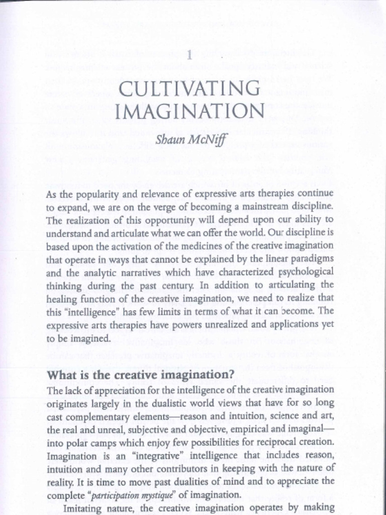 Cultivating Imagination Shaw Mcniff | PDF