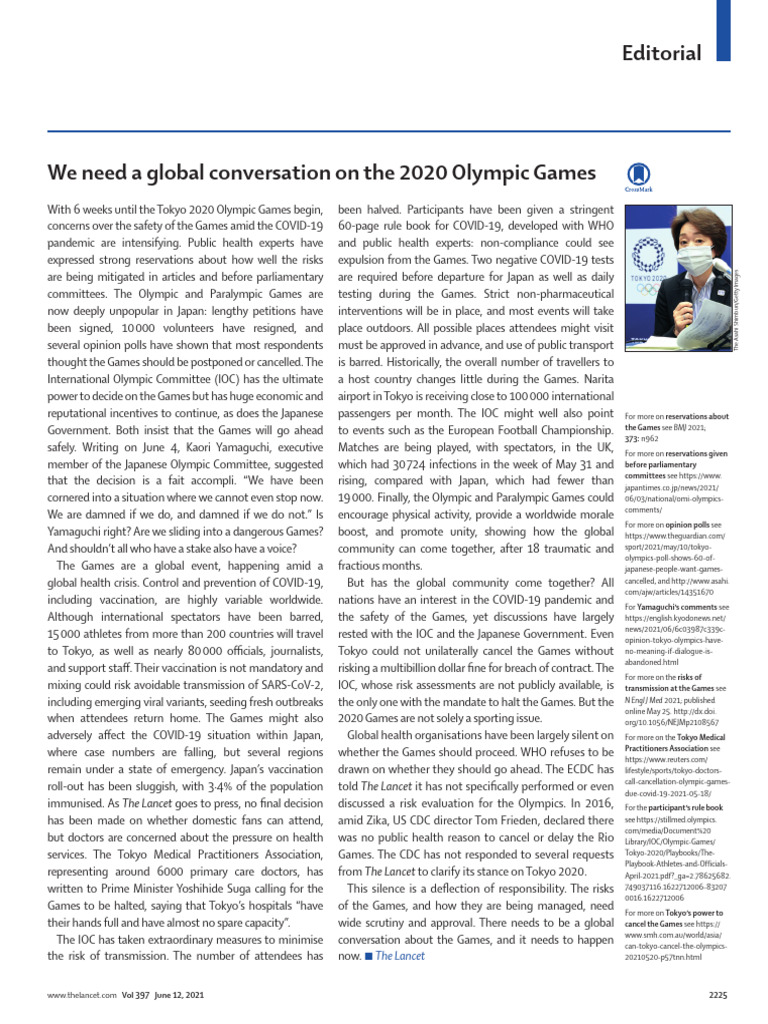 We-need-a-global-conversation-on-the-2020-Olympic- | PDF | Global ...